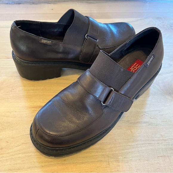 Esprit | Shoes | Vintage Esprit 9s Chunky Lug Heel Loafer Maryjane ...